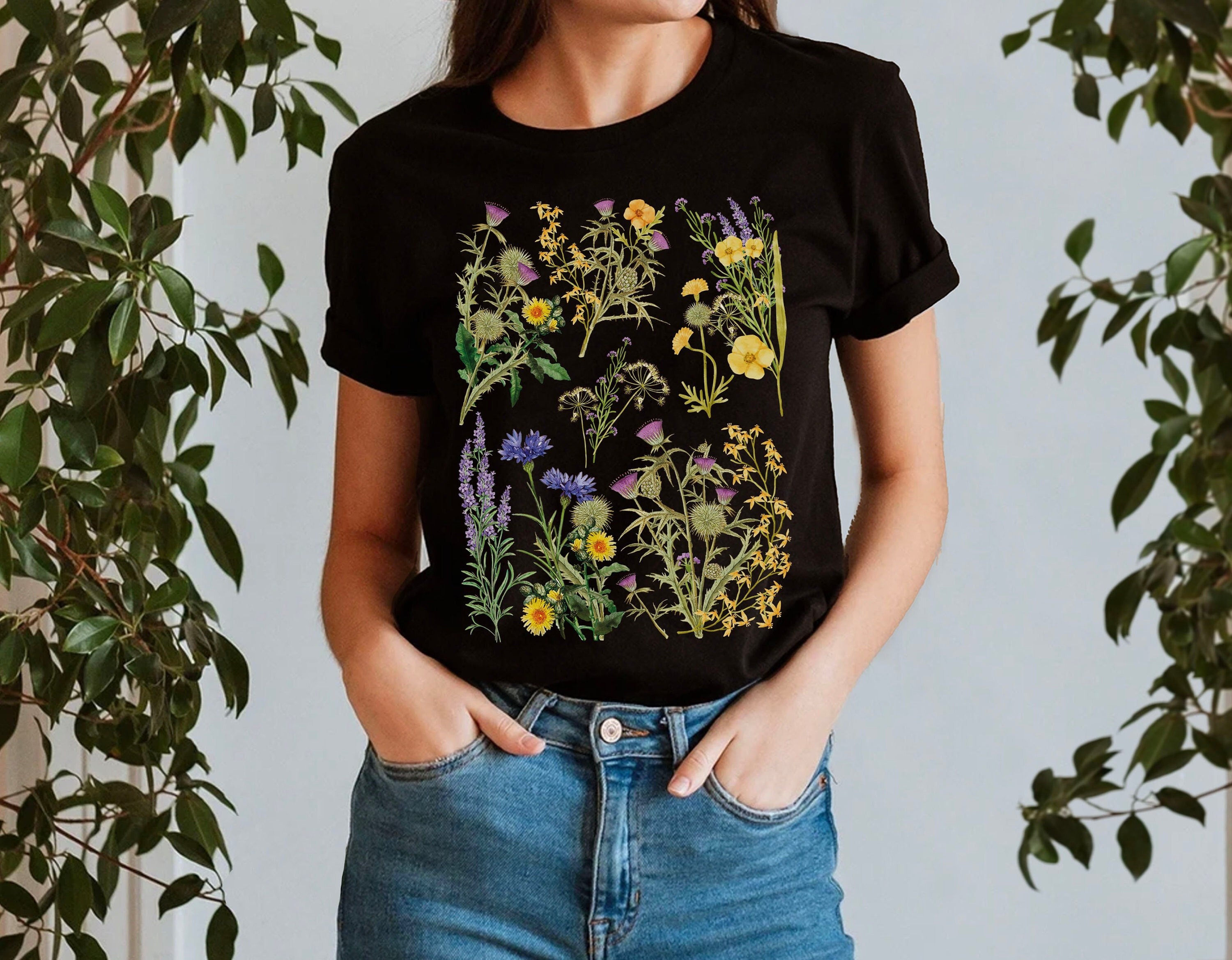 Floral Collection Wildflower Edition Wildflower T-shirt, Botanical ...