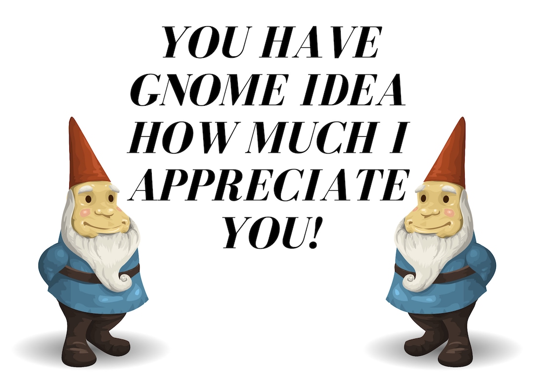 Gnome Thank You Card Printable - Etsy
