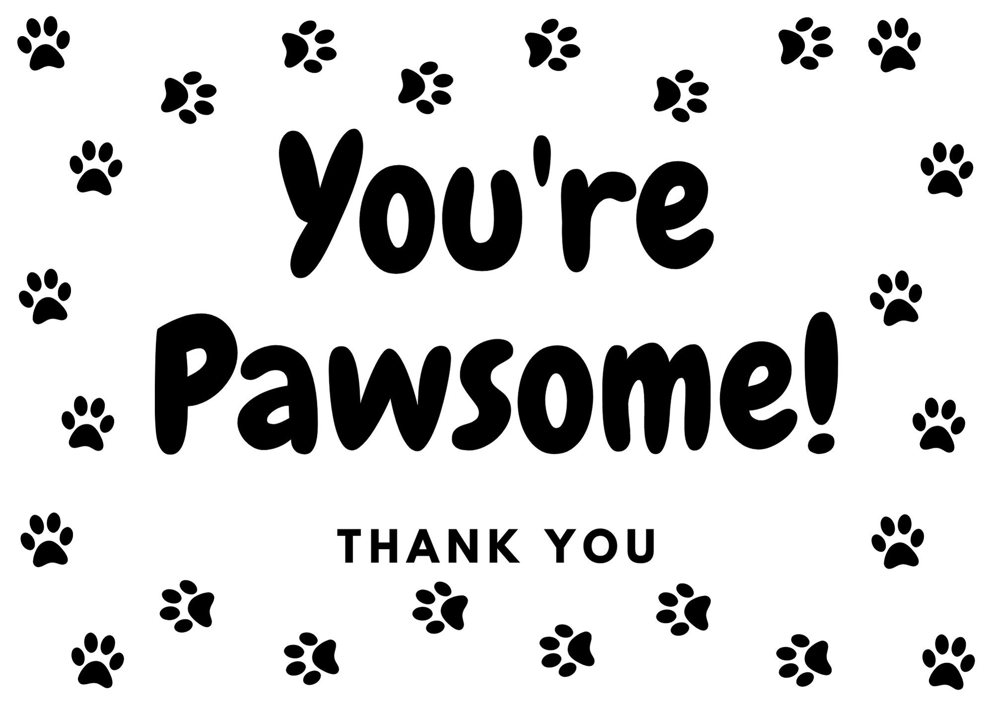You're Pawsome Printable - Etsy