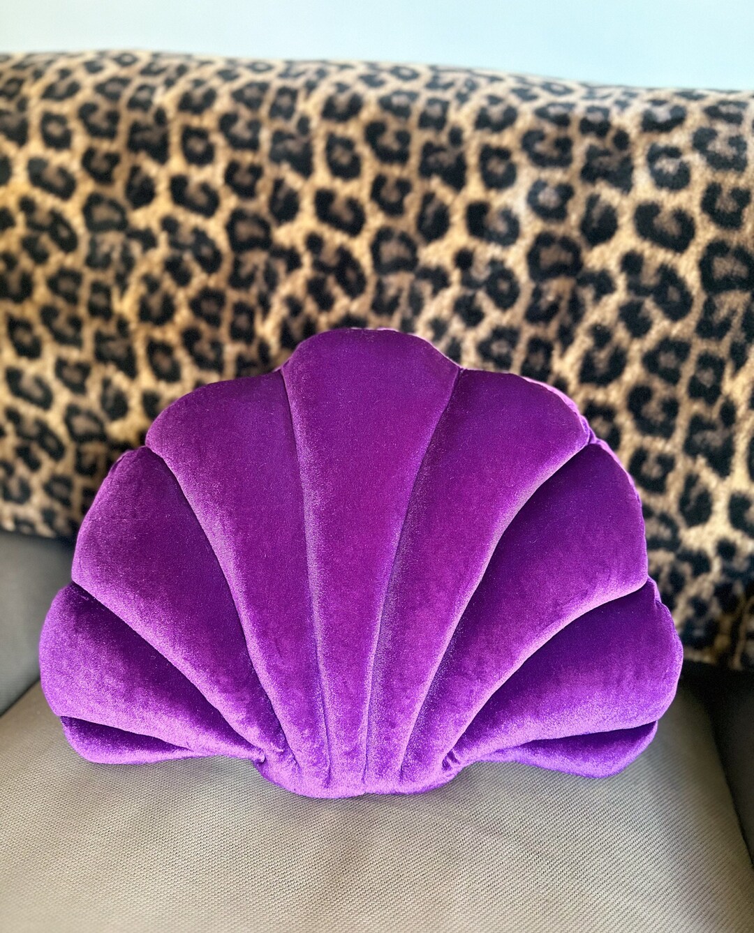Purple Shell Pillow Decorative Pillows Purple Throw Pillow - Etsy