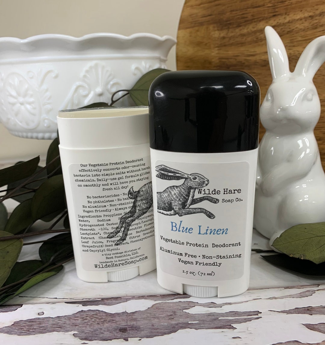 Blue Linen Deodorant, Vegetable Protein Natural Deodorant, Vegan ...
