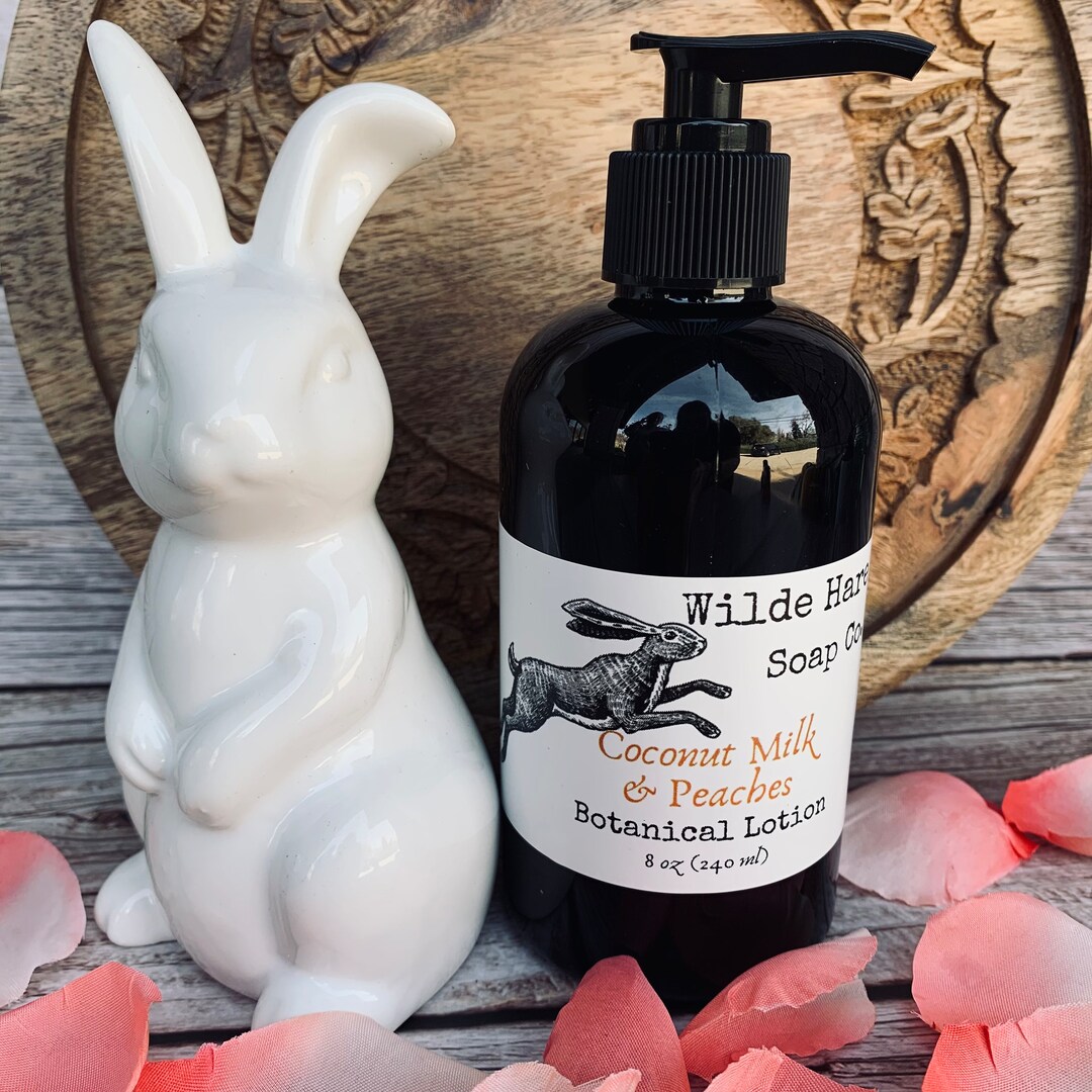 Handmade Peach Coconut Milk Vegan Lotion, 8 Oz - Etsy