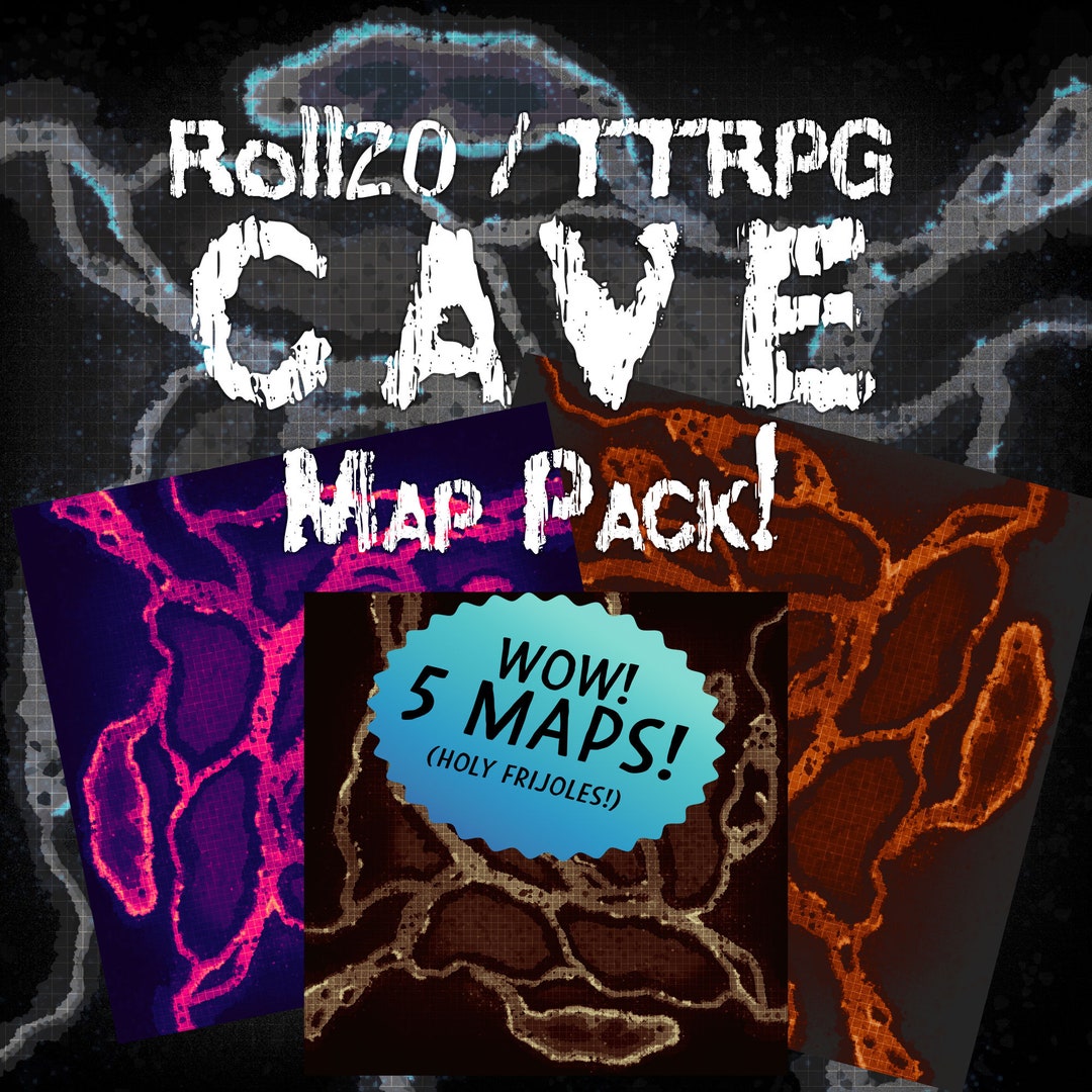 D&D/TTRPG Cave Adventure Map Pack! - Etsy