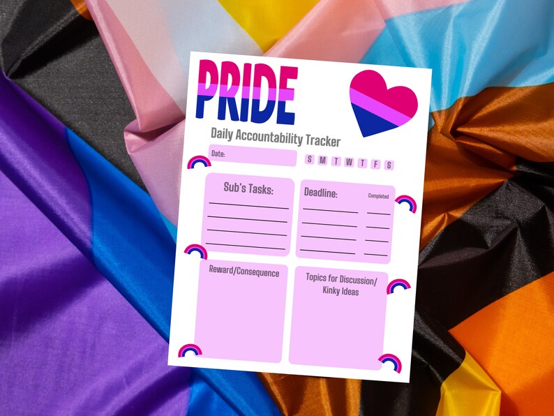 Bisexual Pride Dominant Planner Bundle | LGBTQIA+ Submissive Training ...