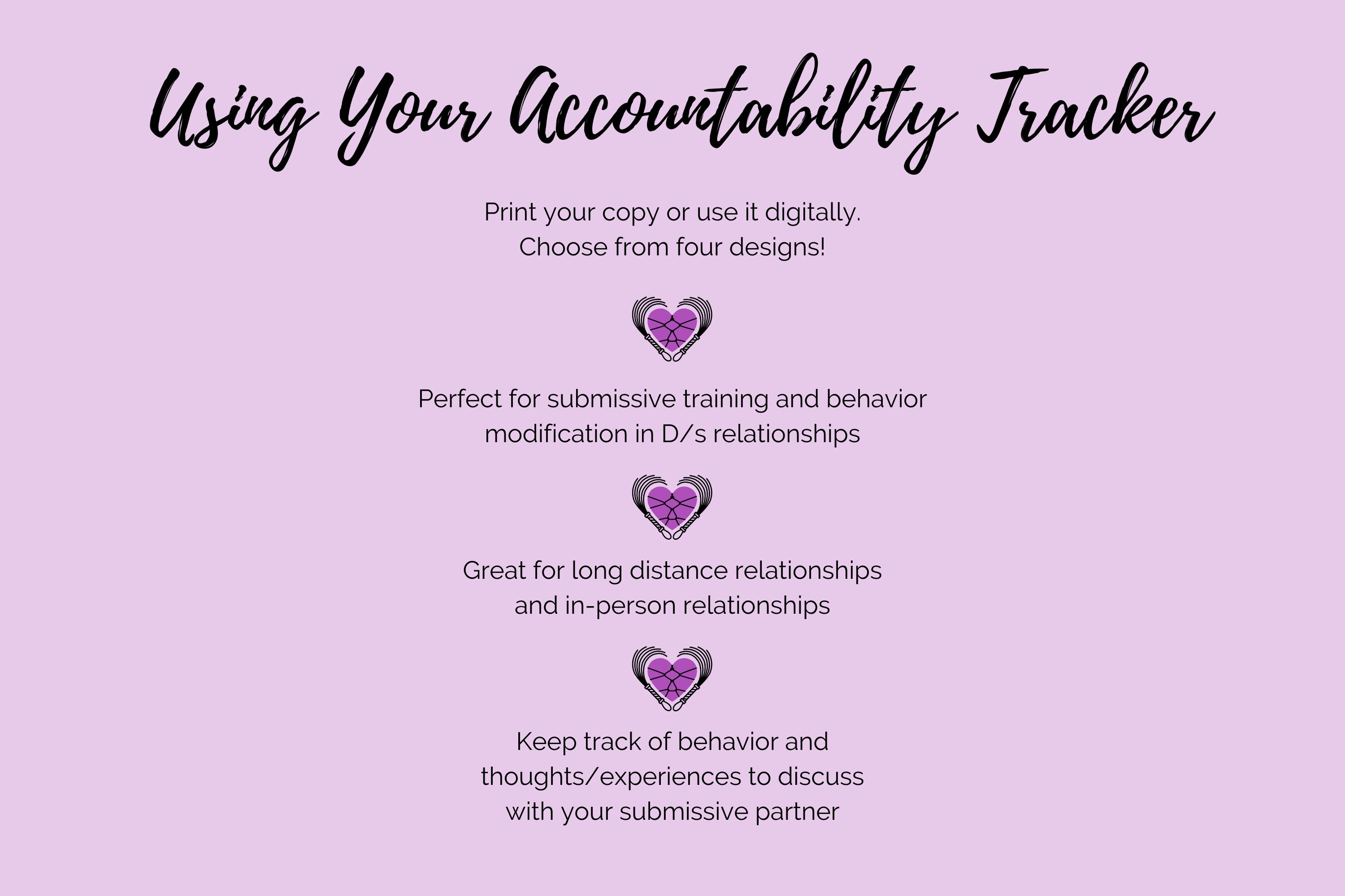 Pride Flag Weekly Accountability Tracker for Dominants | D/s ...