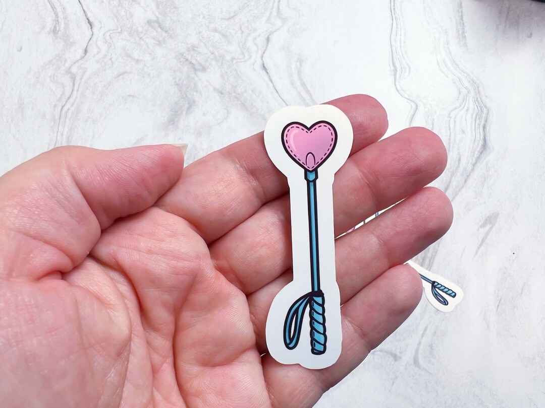 Heart Crop Die Cut Sticker Bdsm Sticker Kinky Sticker Kink Toy Decal