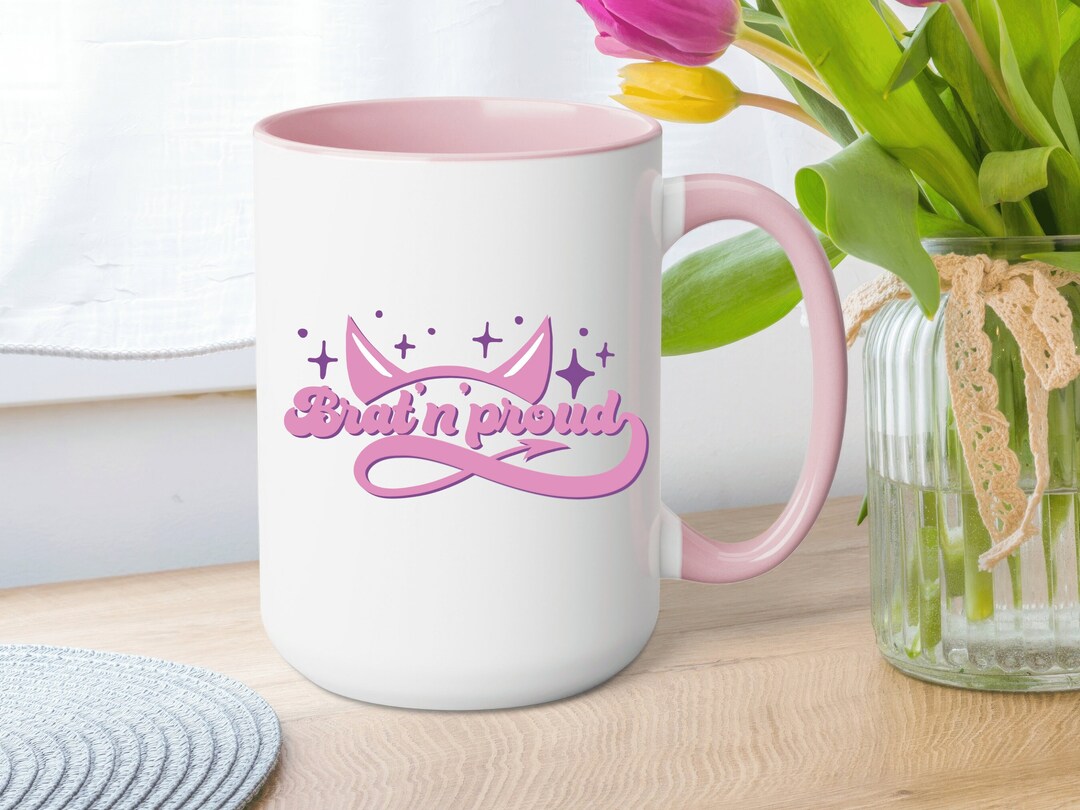 Brat N Proud Coffee Mug | Bratty Submissive Gift | Brat and Proud ...