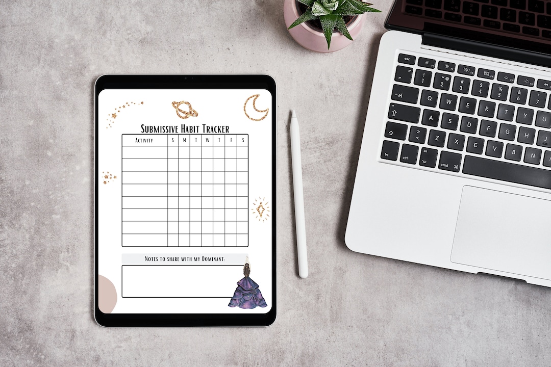Cosmic Weekly Habit Tracker | Submissive Tasks Habit Tracker ...