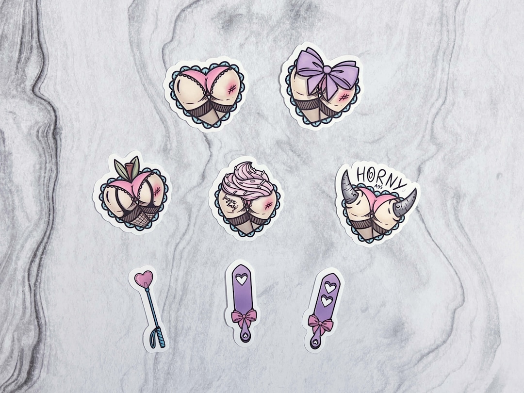 Spanked Butt Sticker Pack | BDSM Stickers | Kinky Stickers | Kinky ...