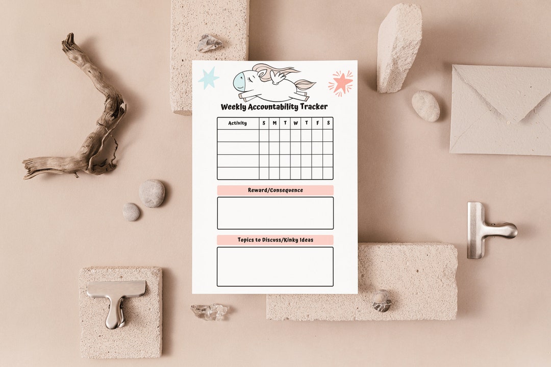 Unicorn D/s Weekly Accountability Tracker for Dominants (digital ...