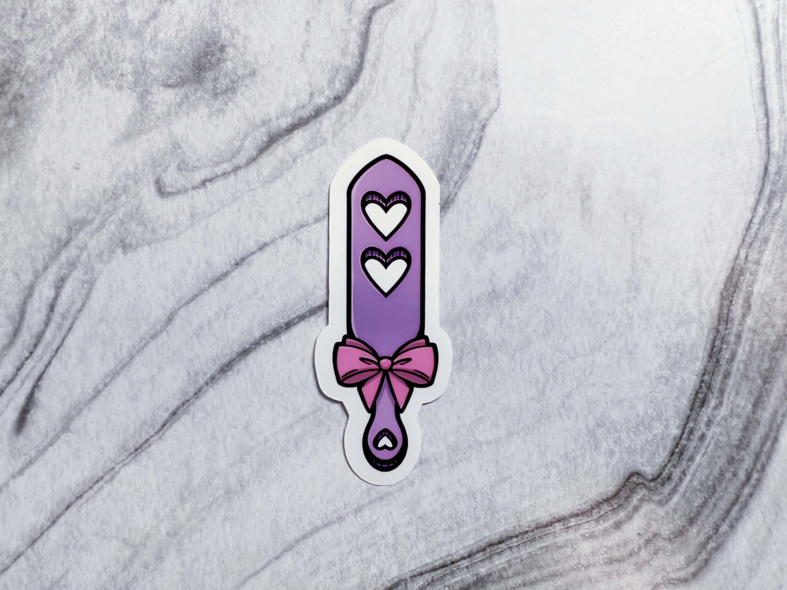 Paddle With Two Hearts Die Cut Sticker | BDSM Sticker | Kinky Sticker ...