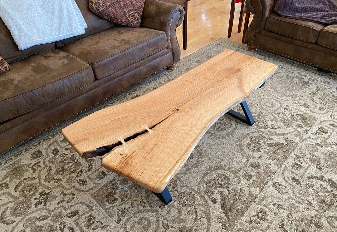 Cherry Slab Coffee Table With Curley Maple Bowties - Etsy
