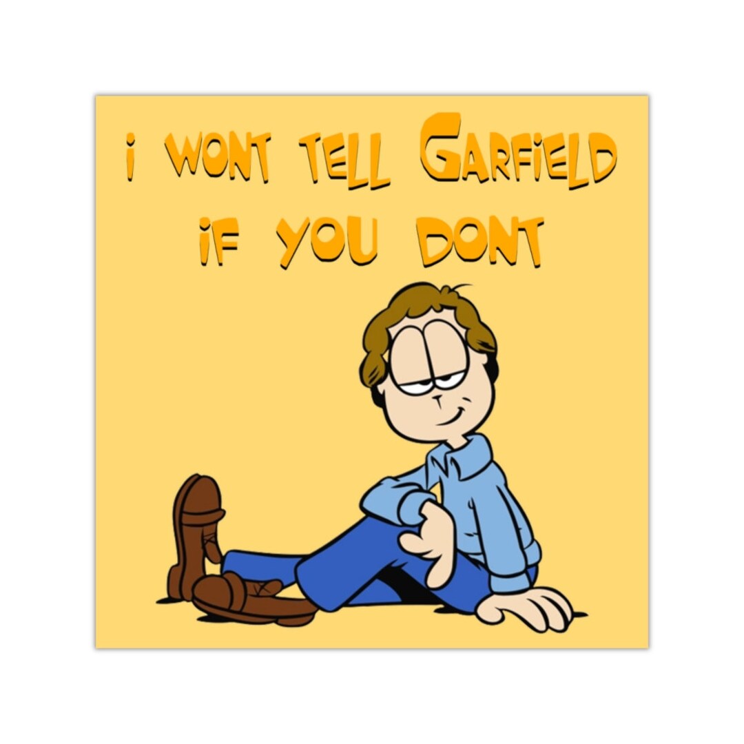 I Wont Tell Garfield If You Dont Square - Etsy