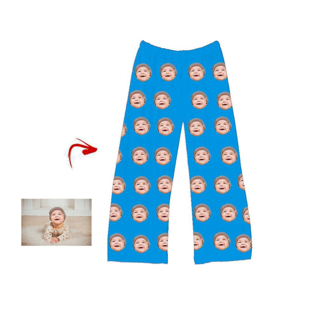 Custom Face Pajama Pants Personalized Faces Pajama Pants for Men Woman ...
