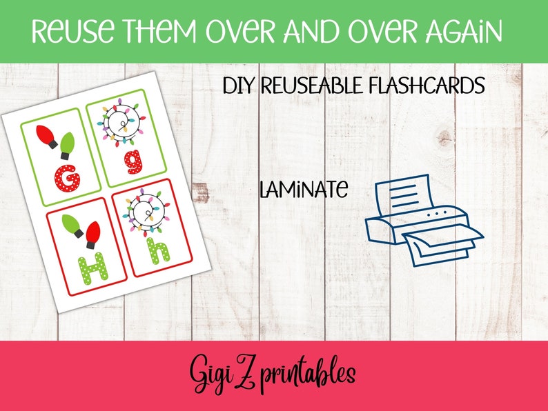 Printable Alphabet Flashcards Christmas Activity Christmas - Etsy