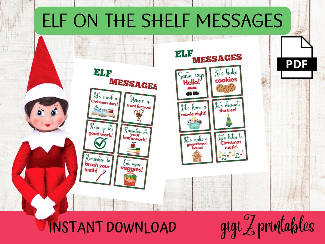 Printable Elf Messages Elf Games Elf Activities Elf - Etsy