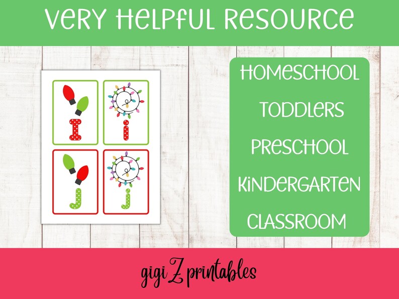 Printable Alphabet Flashcards Christmas Activity Christmas - Etsy