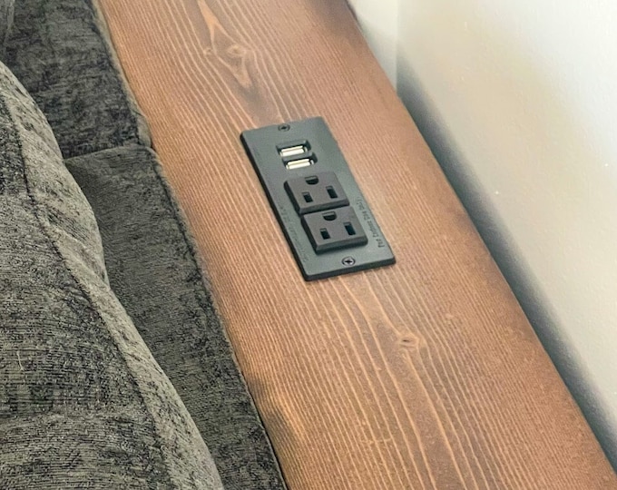 5.5" Inch Deep Powered Sofa Table | Behind the Couch Table | Long Wood ...