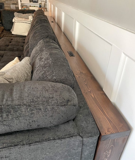 Rustic Wood Console Table With Built in Charging Outlet Behind the Couch Table Solid Wood Farmhouse Table With USB Plugs Etsy Ireland