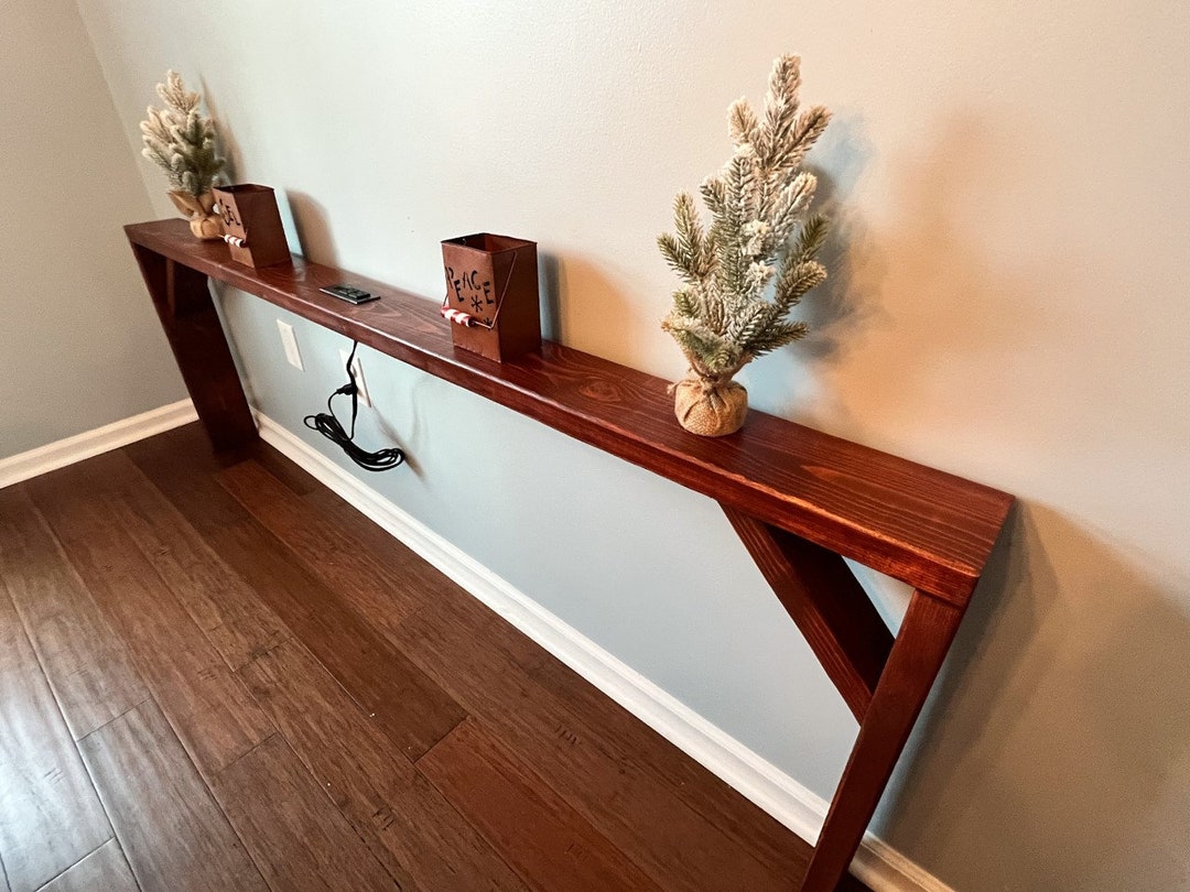 Powered Console Table | Behind the Sofa Furniture Table With Power ...
