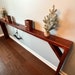 Customizable Narrow Wood Powered Console Table for Behind the Couch ...