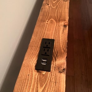 Custom Wood Powered Console Table for Behind the Couch | Entryway ...