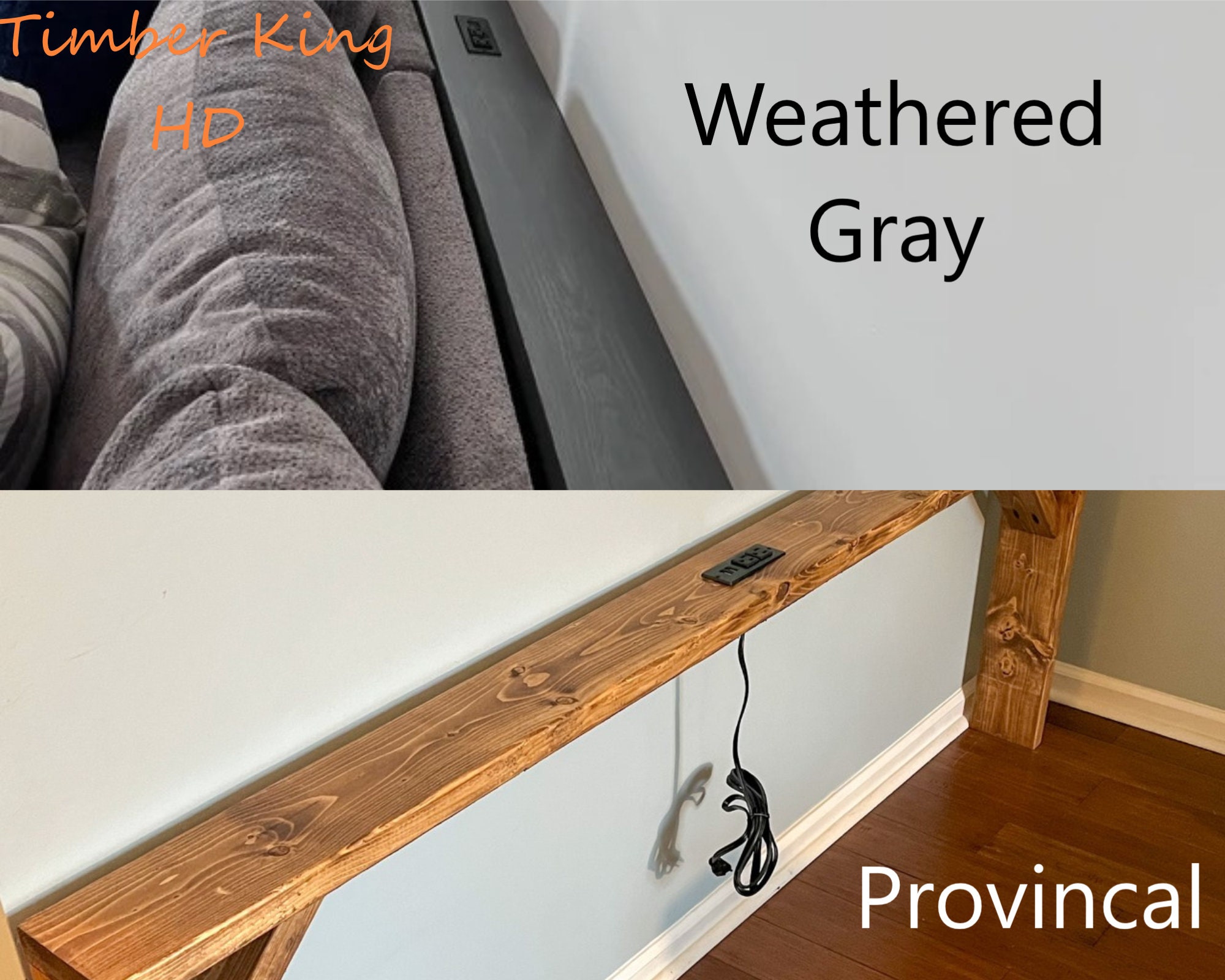 Custom Wood Powered Console Table for Behind the Couch - Etsy