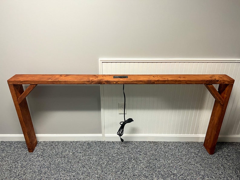 5.5 Inch Deep Powered Sofa Table Behind the Couch - Etsy