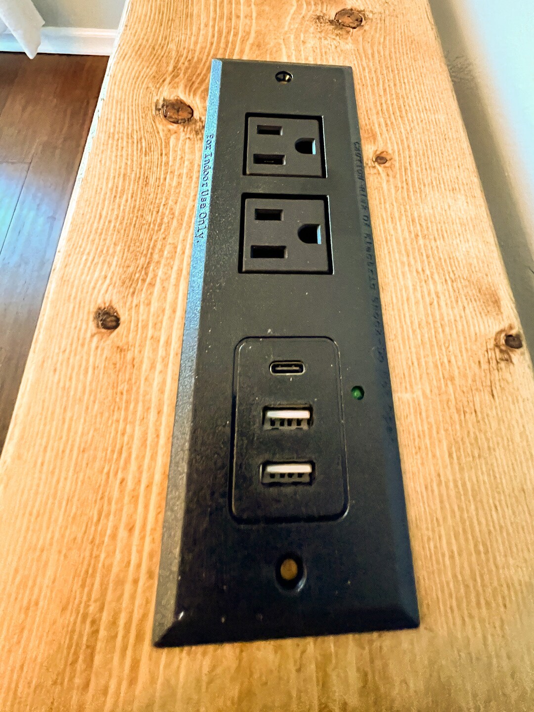Add-on Fast Charger Outlet - 1 USB-C Fast Charge - 2 USB-A Ports - 2 AC ...