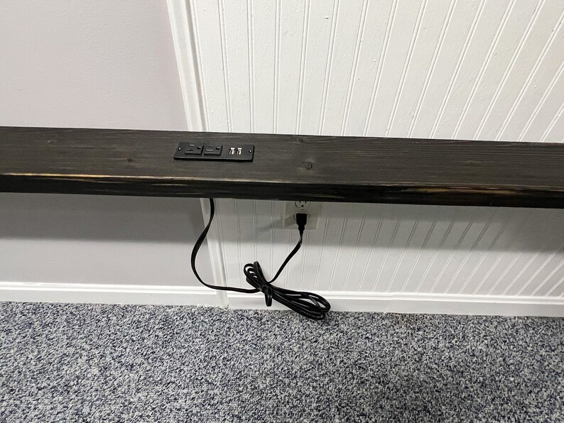 Powered Wood Console Table 5 Inches Deep Behind the Sofa - Etsy