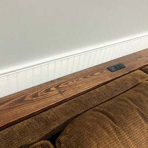 7" Inch Deep Powered Sofa Table | Behind the Couch Table | Long Narrow ...