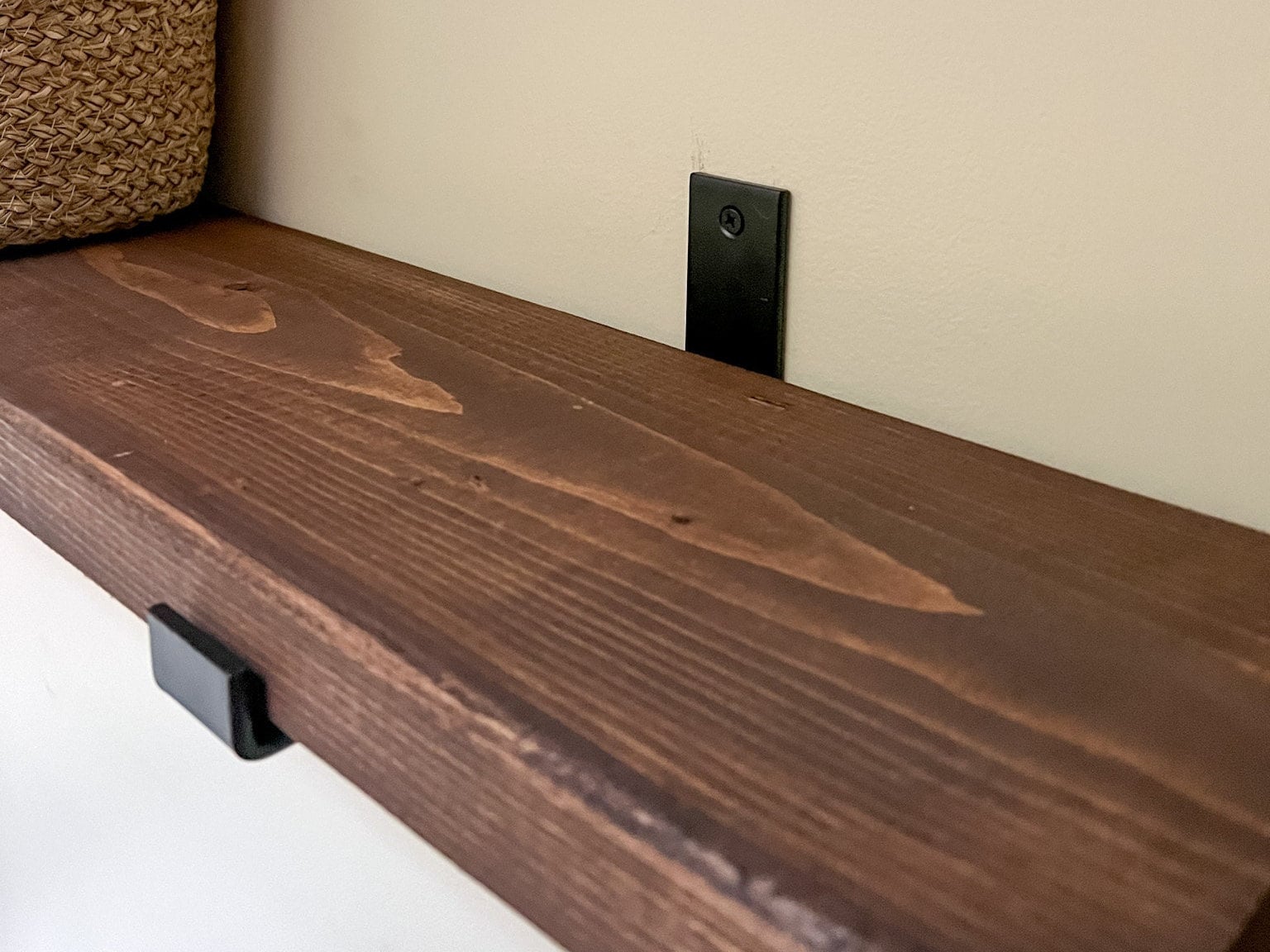 Rustic Wood Shelf With Brackets Farmhouse Shelf for Wall - Etsy