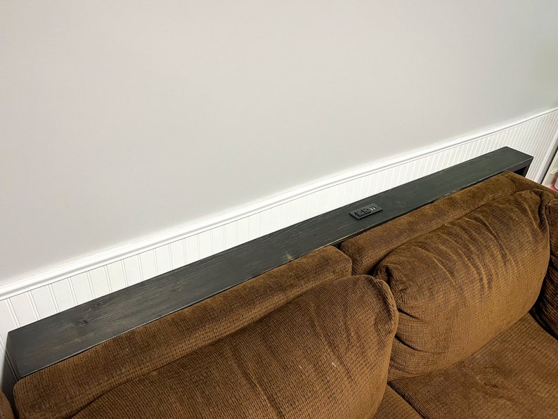 Powered Wood Console Table 5 Inches Deep Behind the Sofa - Etsy