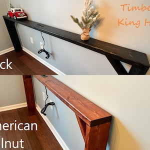 5.5" Inch Deep Powered Sofa Table | Behind the Couch Table | Long Wood ...
