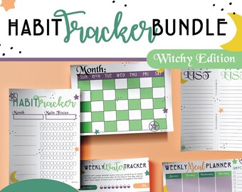 Printable Habit Tracking Worksheet Bundle - Etsy
