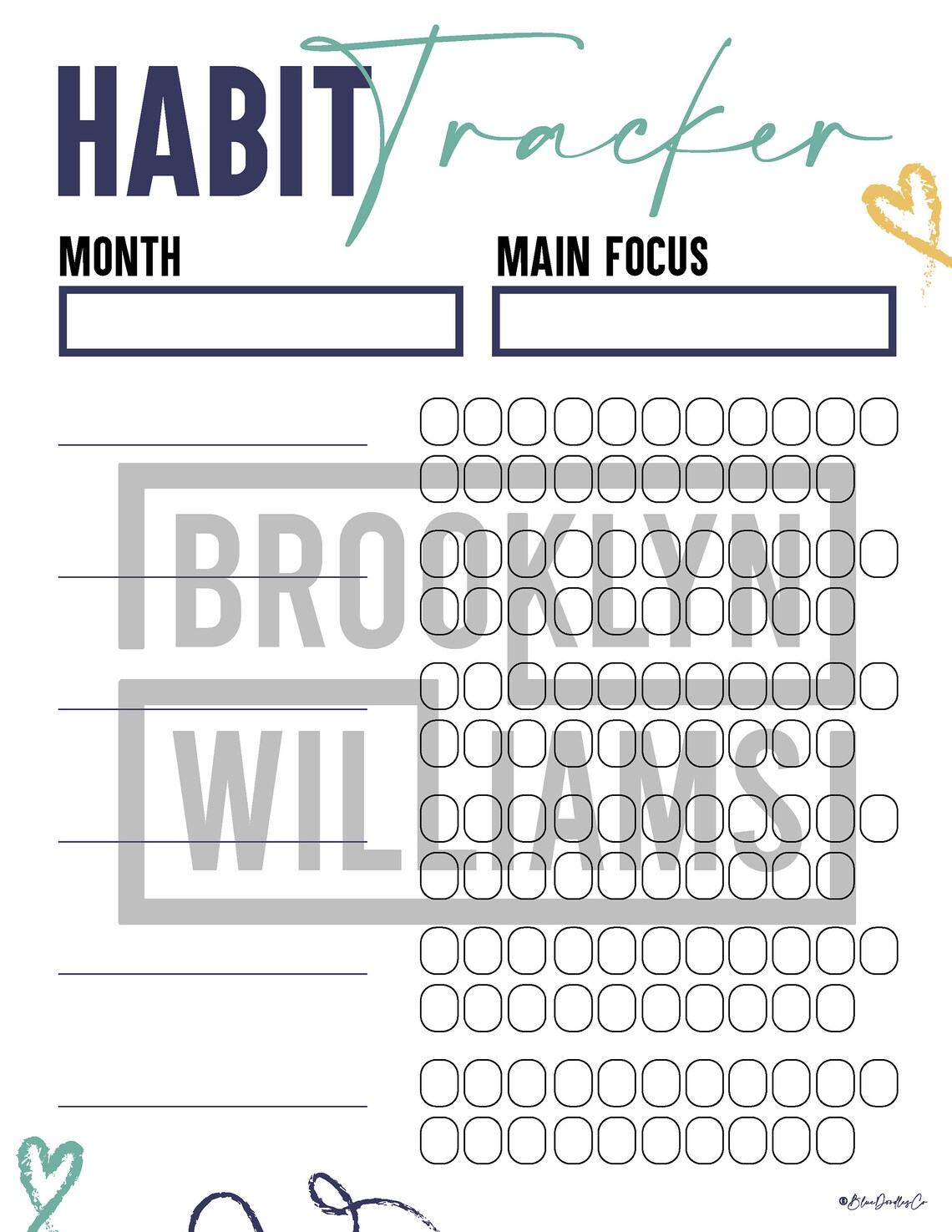 Printable Habit Tracking Worksheet Bundle - Etsy