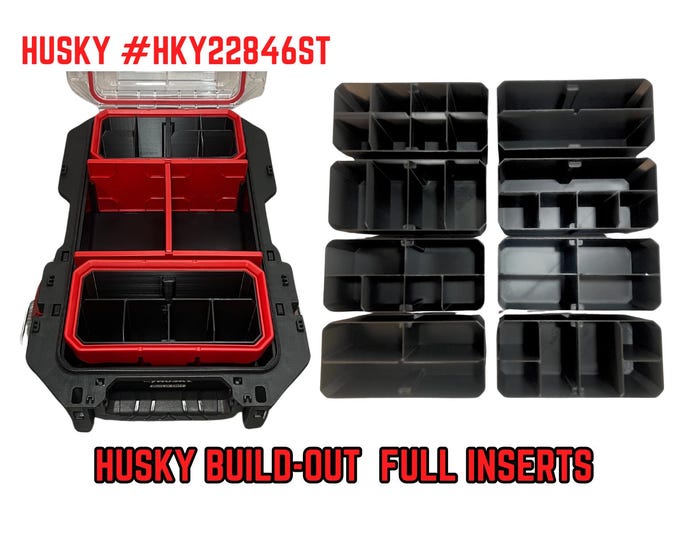 Husky Build Out Deep Organizer Compatible Inserts - Nesting Bins ...