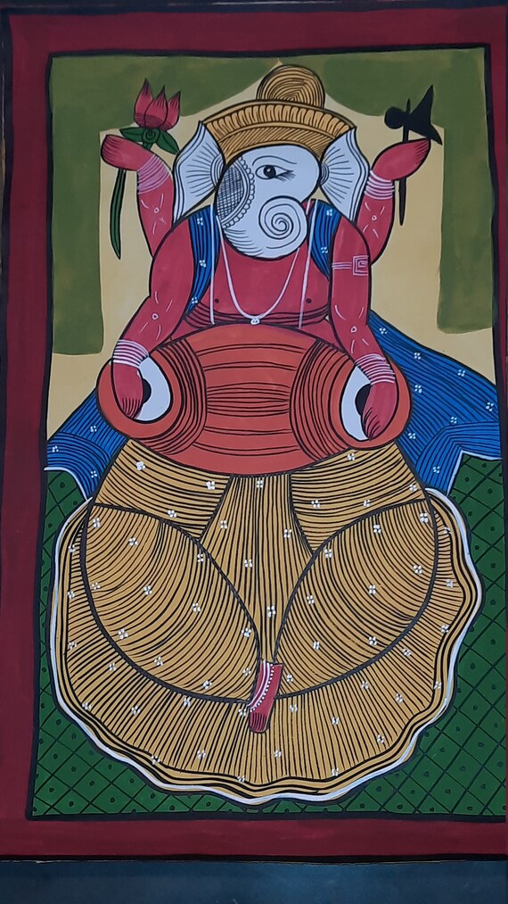 Handicrafts Fine Painting of India Ethnic Handmade Artwork | Etsy
