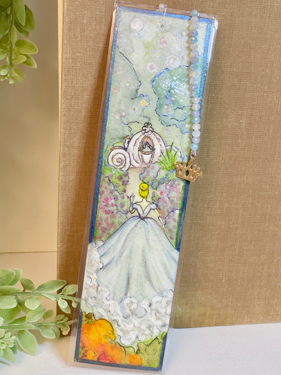 Cinderella Hand Painted Watercolor Bookmark - Etsy