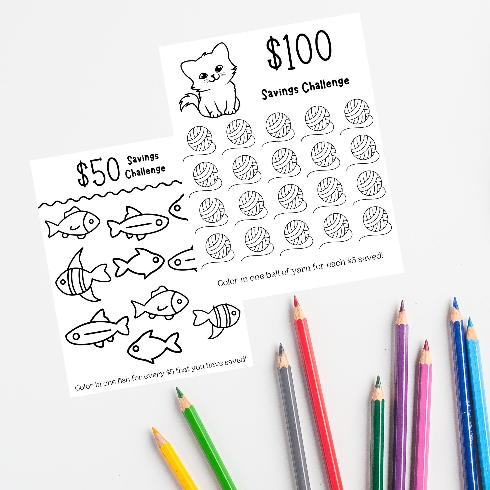 Fun Learning Money Saving Tracker Coloring Pages for Kids Children ...