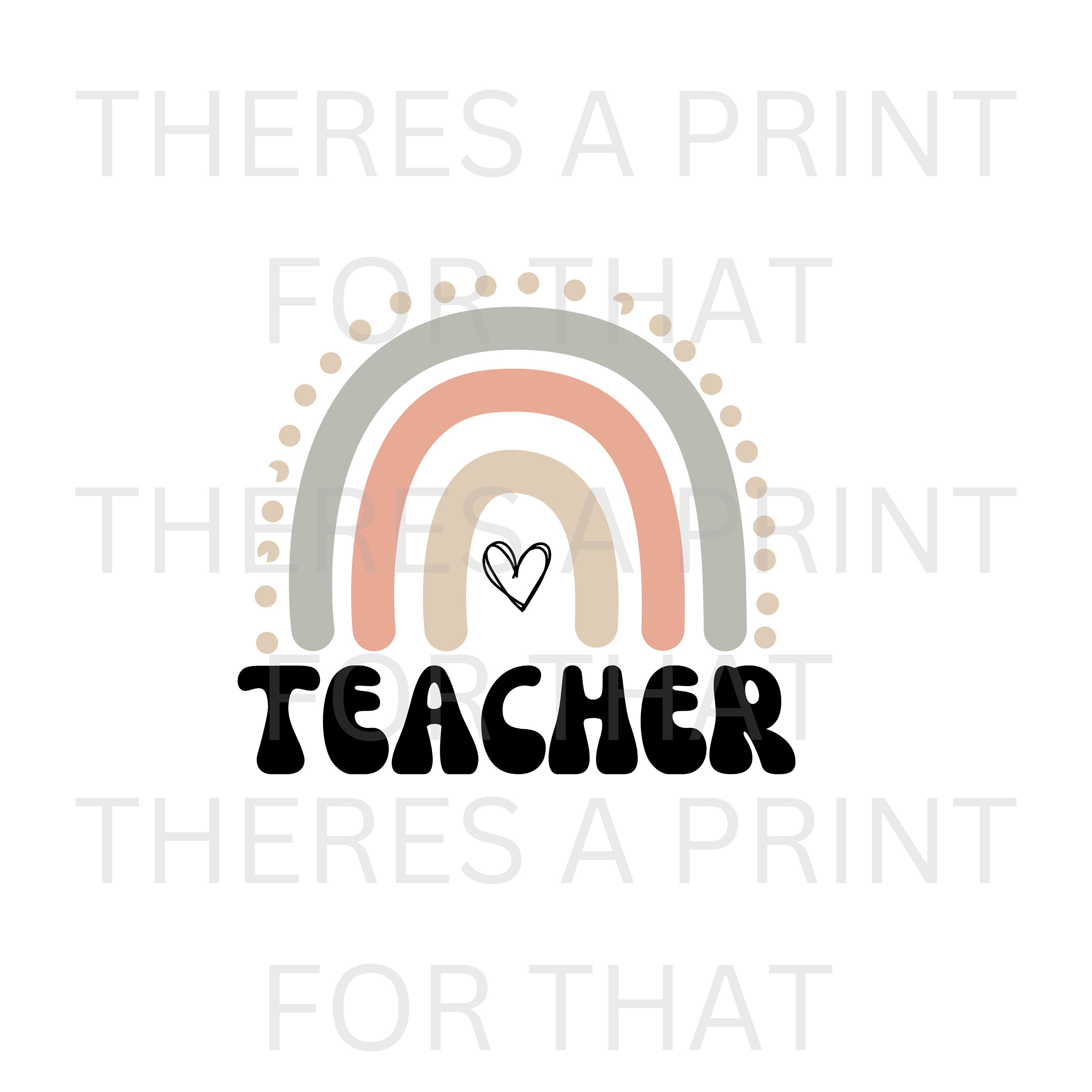 Teacher SVG Boho Rainbow Teacher Svg Teacher Design for - Etsy