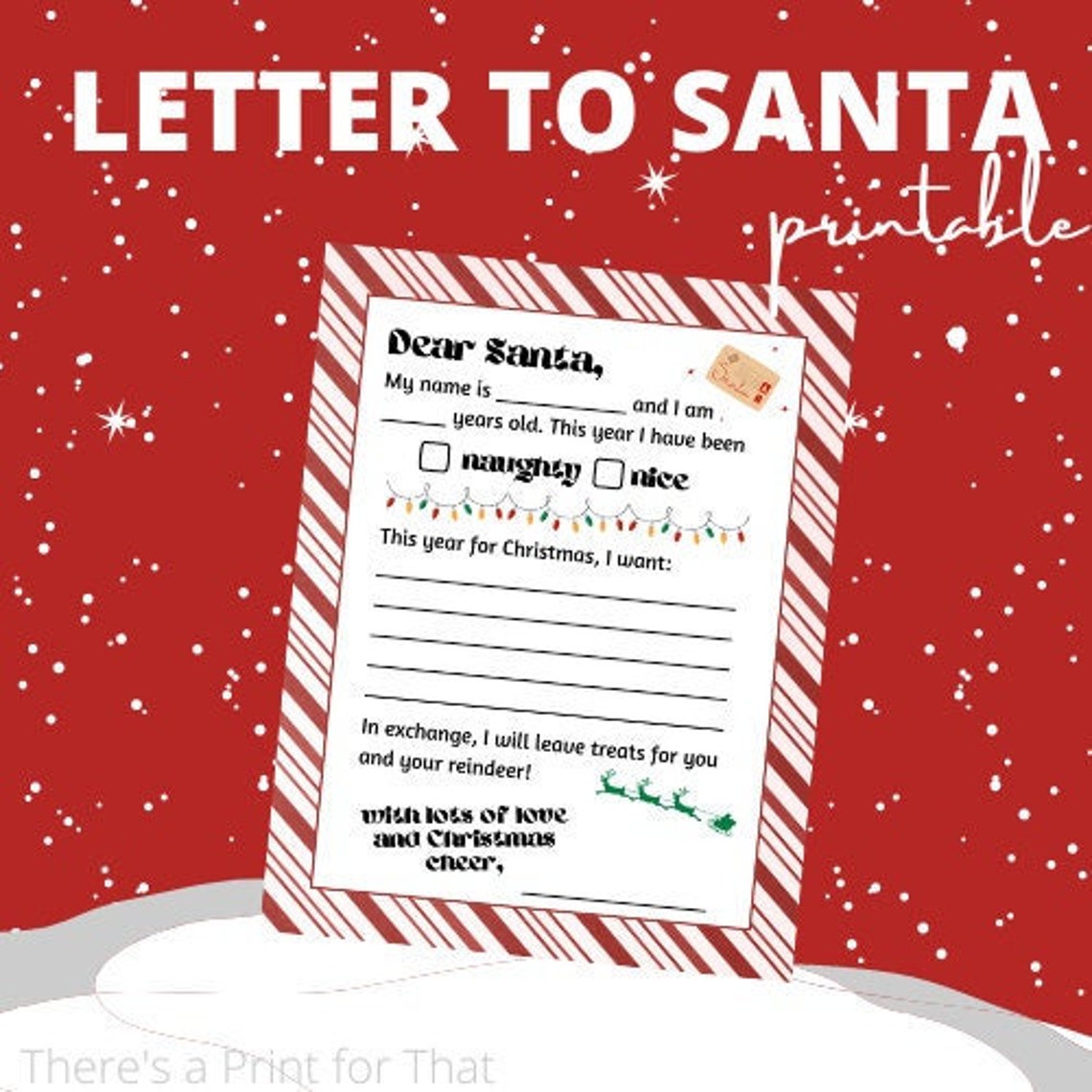 Letter to Santa, Letter From Santa Printable, Christmas Letter Template ...