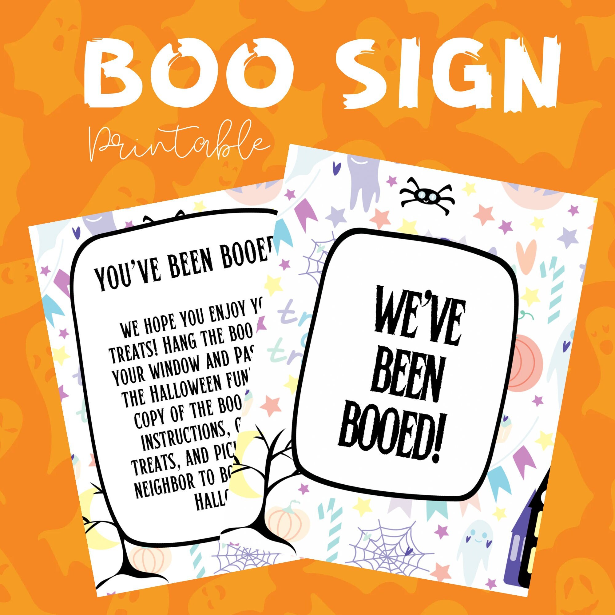 Weve Been Booed Sign, Boo Letter, Boo Halloween, Halloween Printable ...