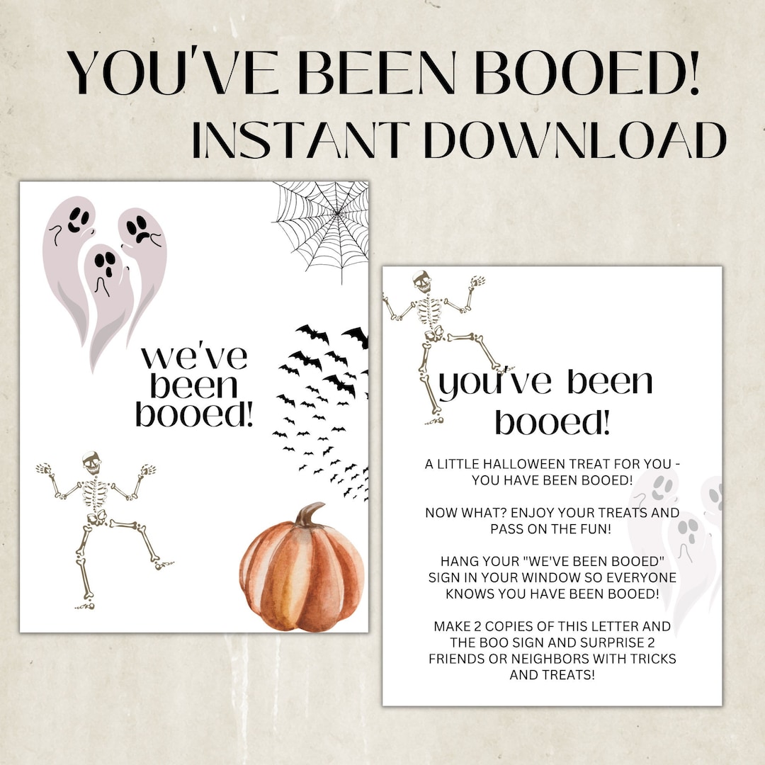 You've Been Booed, We've Been Booed, Neighborhood Halloween Game ...