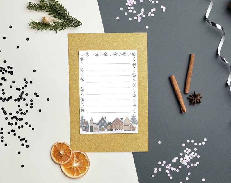 Christmas Letter Template, Christmas Stationary, Year in Review Letter ...