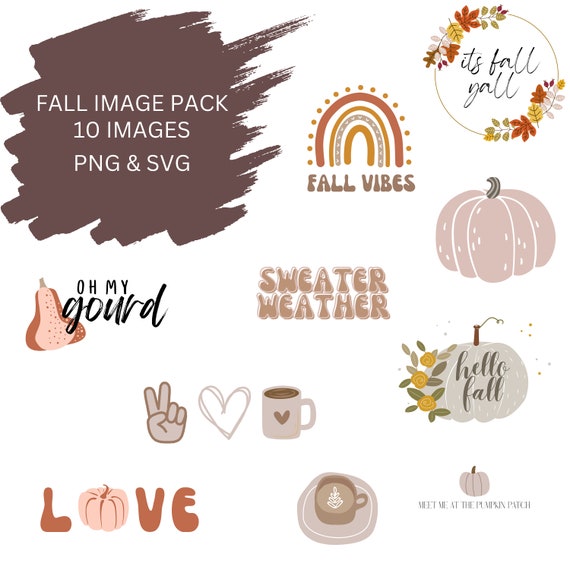 Fall Bundle Autumn Boho Svg Bundle Fall Bundle Svg Neutral - Etsy
