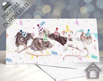 Rat Birthday Card - Etsy