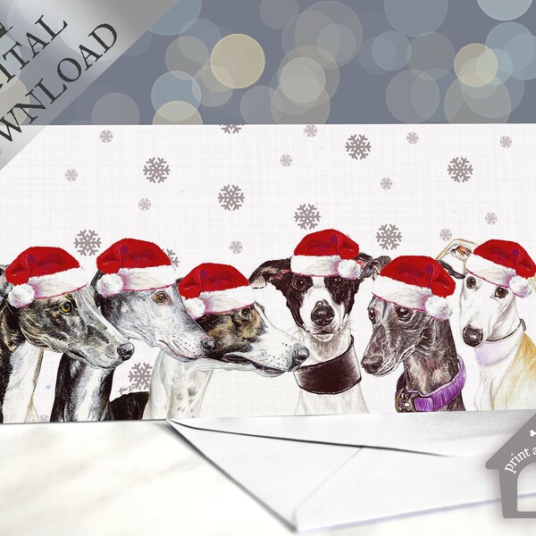 Greyhound Christmas - Etsy
