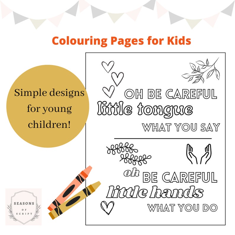 Christian Song Colouring Pages for Young Kids 3 Sheets - Etsy