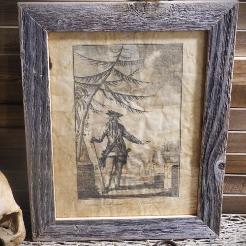 Blackbeard the Pirate Aged Document Frame Not Included - Etsy